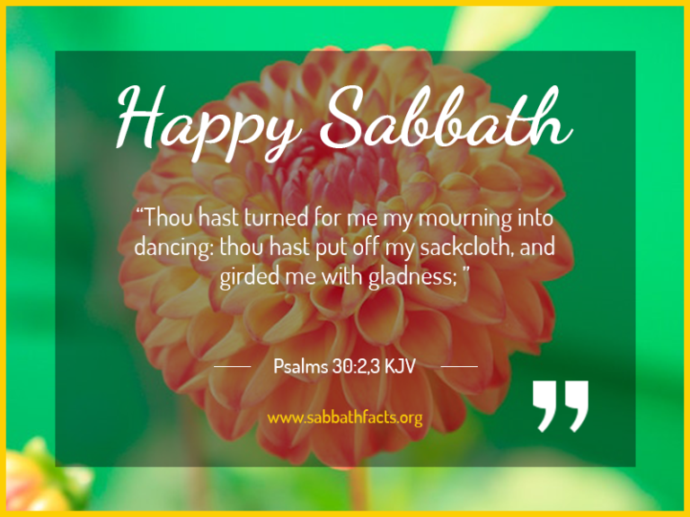 Happy Sabbath Images With Flowers | Sabbath Facts